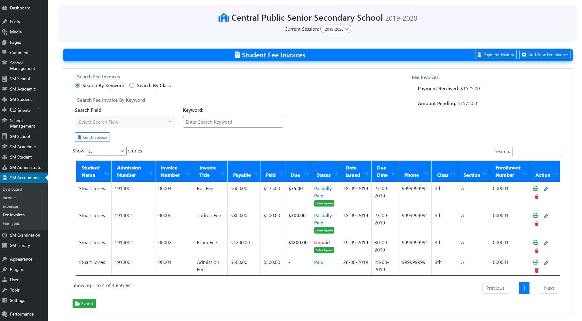 School Management - Education & Learning Management system for WordPress by weblizar